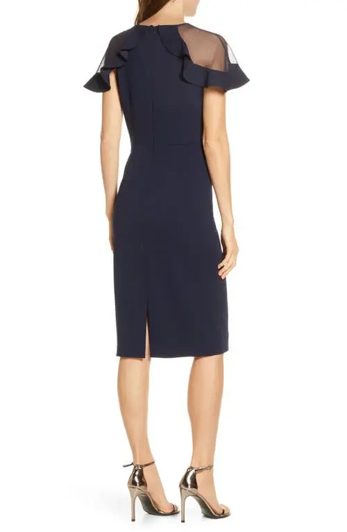 copper chiffon dress Classic Slip Size:US 10 | UK 14 MONEYMISSION She & Sky Ruffle This stunner features a