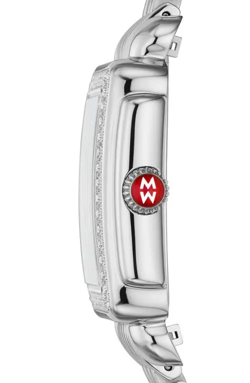 Michele Deco Madison Mid Diamond Bracelet Watch - Silver