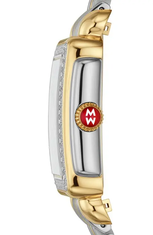 Michele Deco Madison Mid Diamond Bracelet Watch - Two-tone Yg/ss
