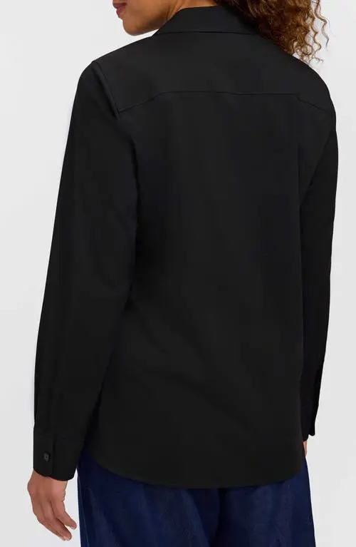 Foxcroft Kylie Non-iron Cotton Button-up Shirt - Black