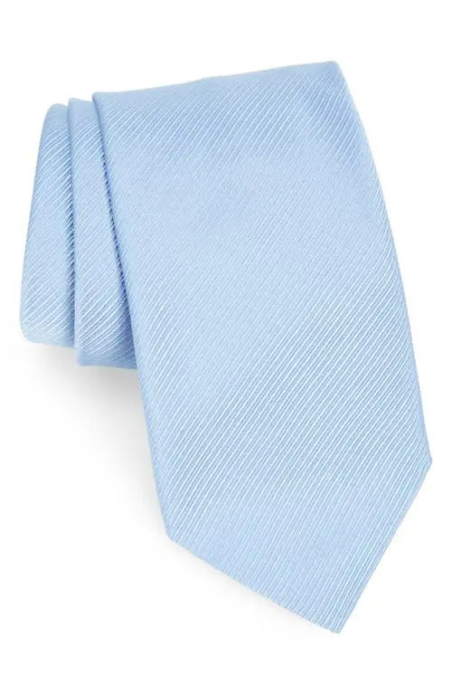David Donahue Stripe Silk Tie - Sky