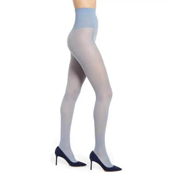 Swedish Stockings Svea Premium Opaque Tights - Dusty Blue