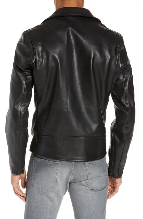 SCHOTT Waxy Cowhide Leather Moto Jacket