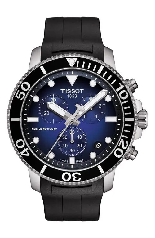 TISSOT T-sport Seastar 1000 Chronograph Watch - Black/blue/silver