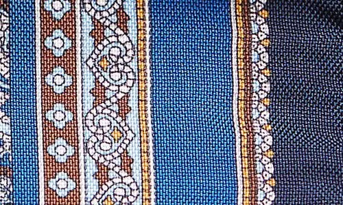 Eton Paisley Silk Pocket Square - Navy