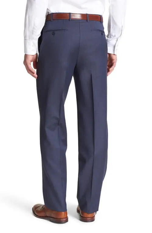 Canali Flat Front Wool Trousers