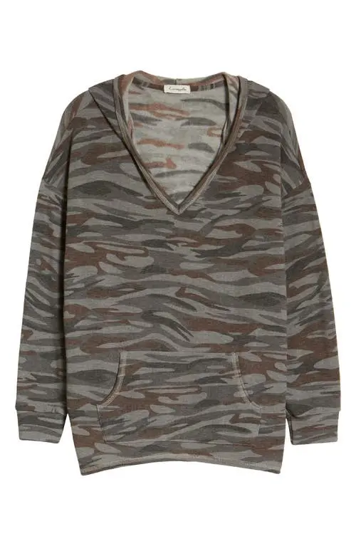Loveappella Camouflage V-neck Hoodie