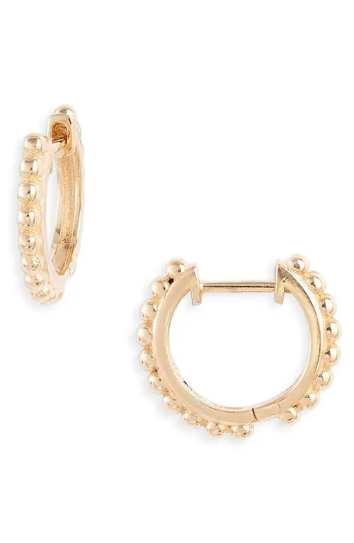 Anzie Dew Drop Huggie Hoop Earrings - Gold