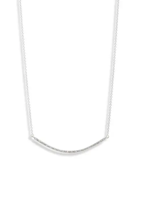 Monica Vinader Riva Smile Diamond Bar Necklace