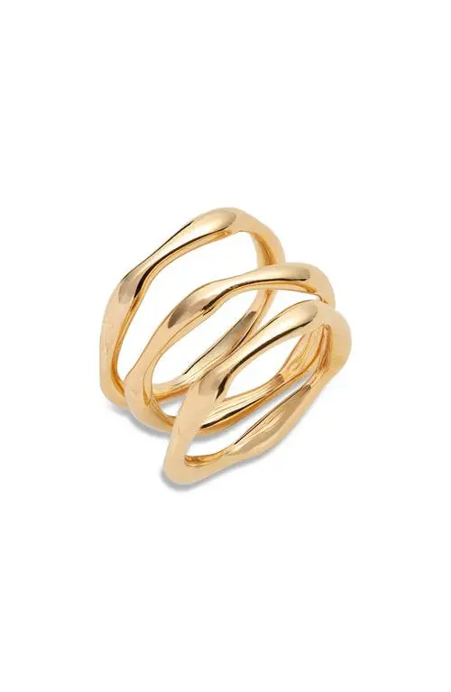 SOKO Moto Set Of 3 Stacking Rings - Gold