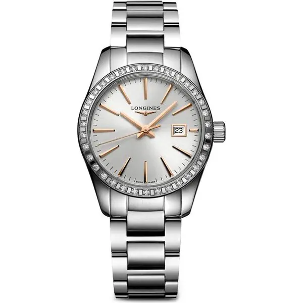LONGINES Conquest Classic Diamond Bracelet Watch - Silver