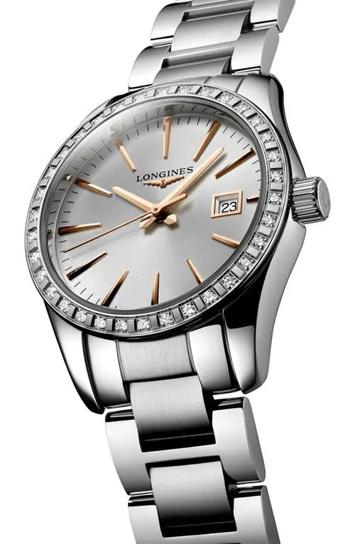 LONGINES Conquest Classic Diamond Bracelet Watch