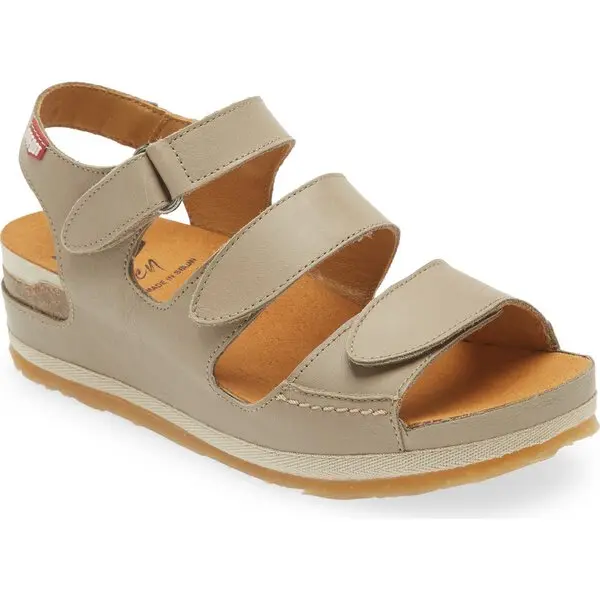 ON FOOT 201 Slingback Platform Sandal - Taupe Leather