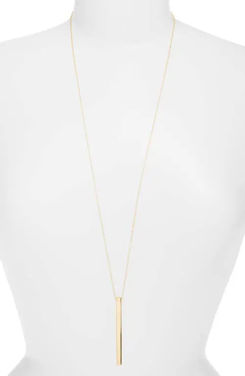SOKO Thin Bar Pendant Necklace - Gold