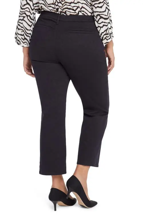 NYDJ Piper Relaxed Crop Straight Leg Jeans - Black