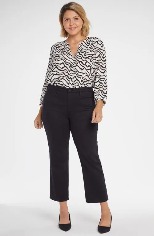 NYDJ Piper Relaxed Crop Straight Leg Jeans - Black