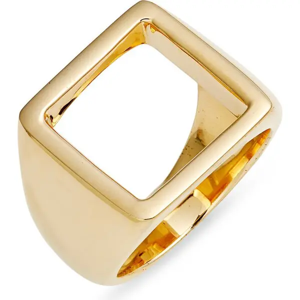 SOKO Open Square Statement Ring - Gold