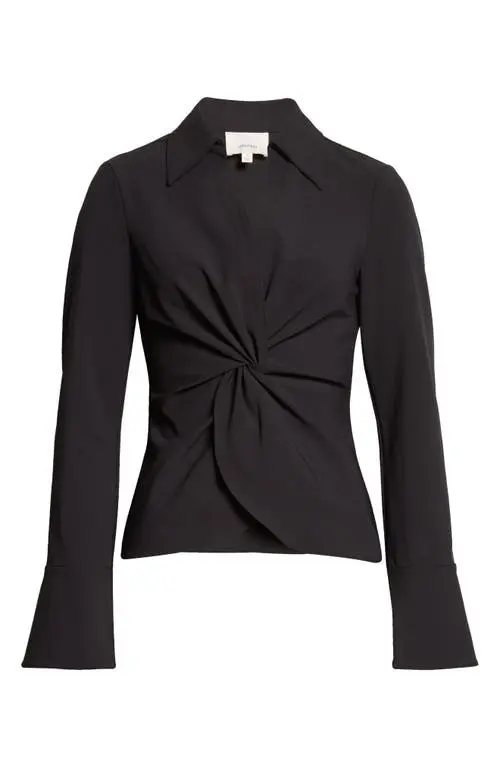 Cinq À Sept Mckenna Knot Waist Shirt - Black