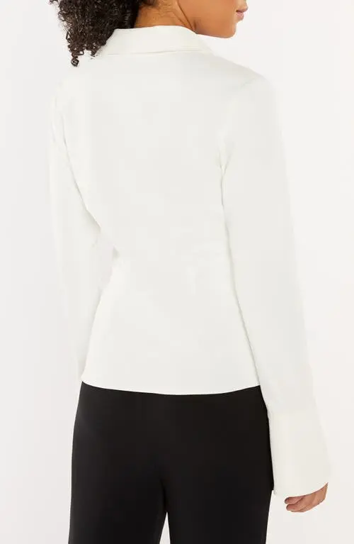 Cinq À Sept Mckenna Knot Waist Shirt - Ivory