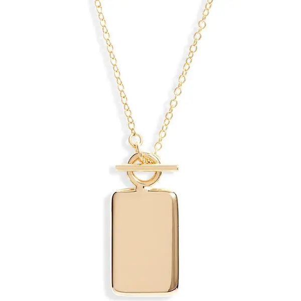SOKO Rectangle Medallion Necklace - Gold