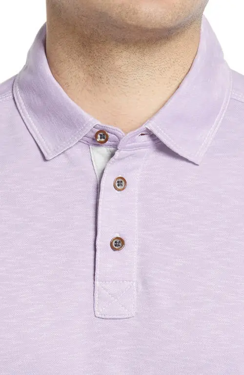 Johnston & Murphy Slub Jersey Polo - Lavender