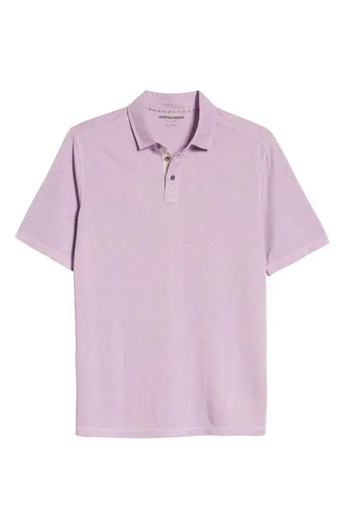 Johnston & Murphy Slub Jersey Polo - Lavender