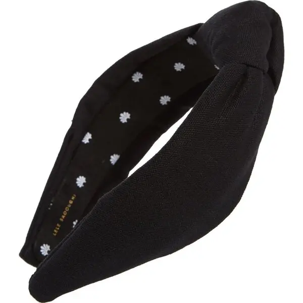 Lele Sadoughi Woven Knotted Headband - Black