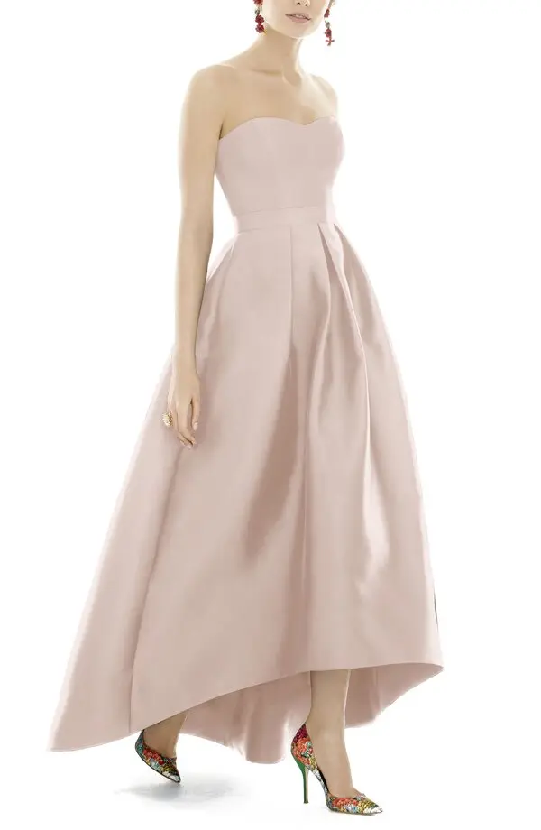 Alfred Sung Strapless High-low Ballgown
