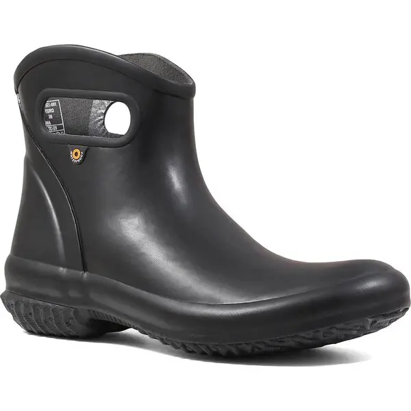 Bogs Patch Ankle Waterproof Rain Boot - Black