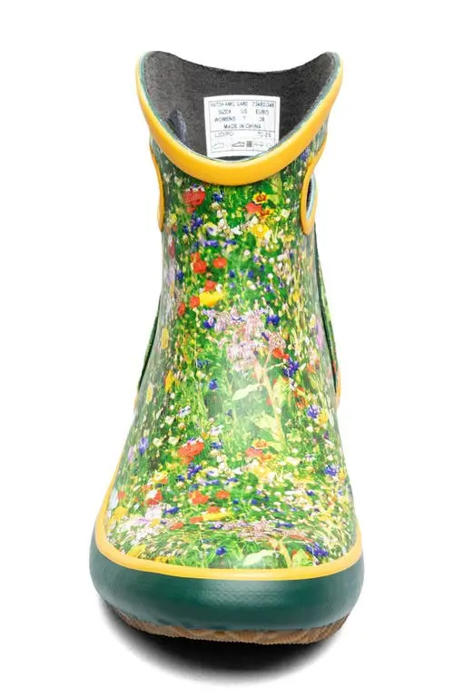 Bogs Patch Ankle Waterproof Rain Boot - Grass Multi