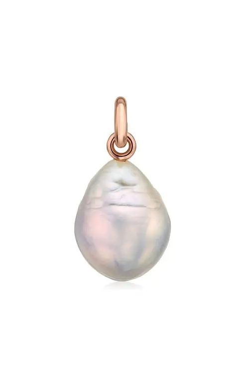 Monica Vinader Nura Baroque Pearl Necklace Enhancer - 18k Rose Gold