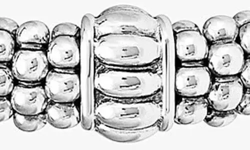 Lagos Fluted Station Caviar Rope Bracelet