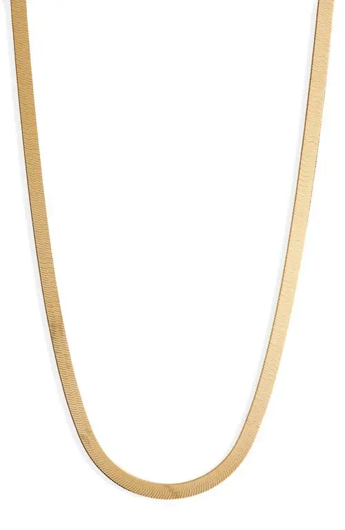 Argento Vivo Herringbone Chain Necklace - Gold