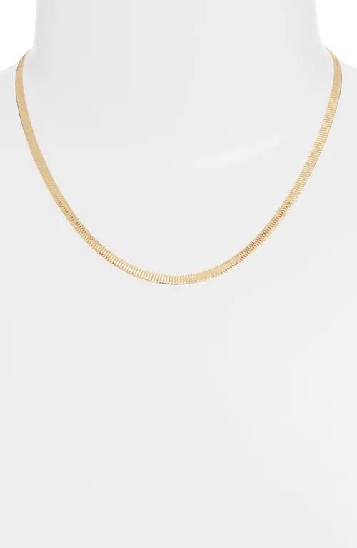 Argento Vivo Herringbone Chain Necklace - Gold