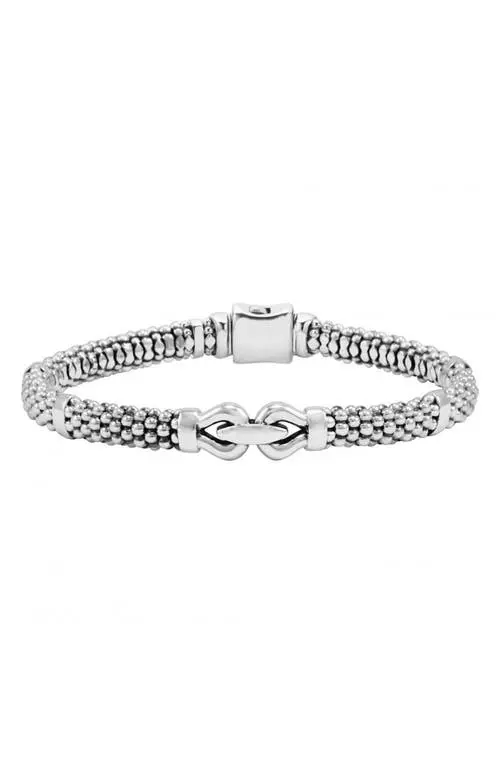Lagos Derby Buckle Rope Bracelet - Sterling Silver