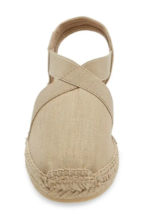 TONI PONS Verona Espadrille Wedge - Stone Fabric