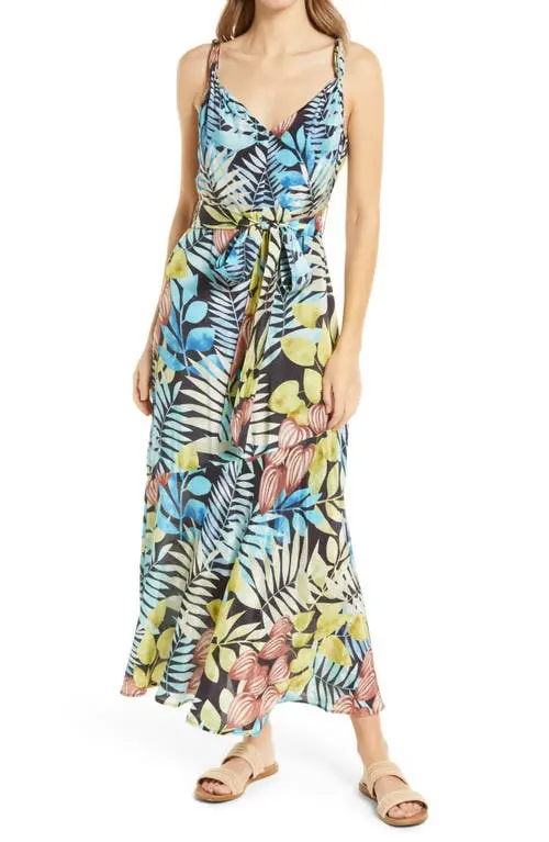 Sam Edelman Twist Strap Maxi Dress - Black Multi