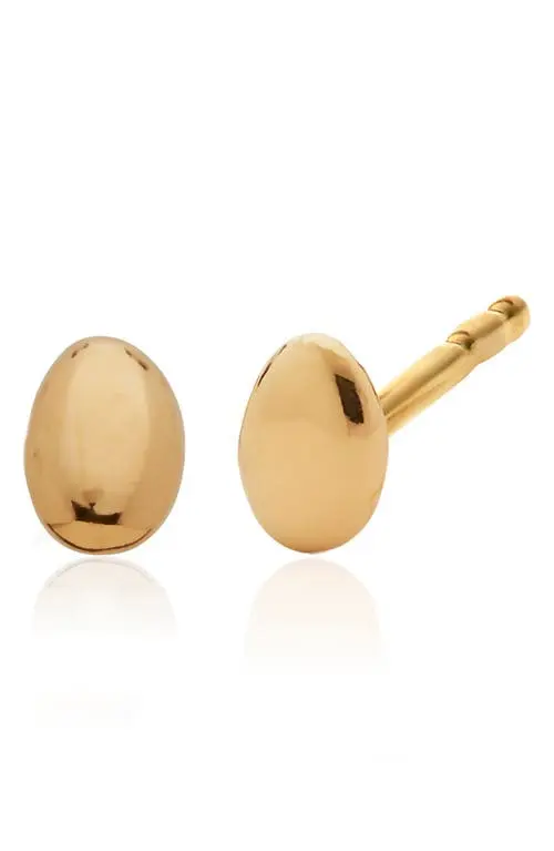 Monica Vinader Nura Mini Nugget Stud Earrings - 18ct Gold Vermeil On Ss