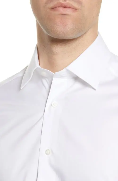 David Donahue Slim Fit Superfine Twill Dress Shirt