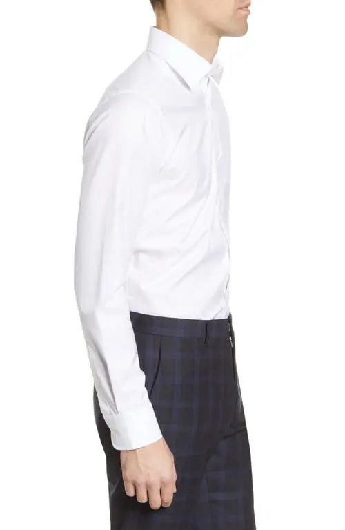 David Donahue Slim Fit Superfine Twill Dress Shirt
