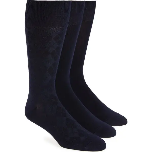Calvin Klein 3-pack Dress Socks - Navy