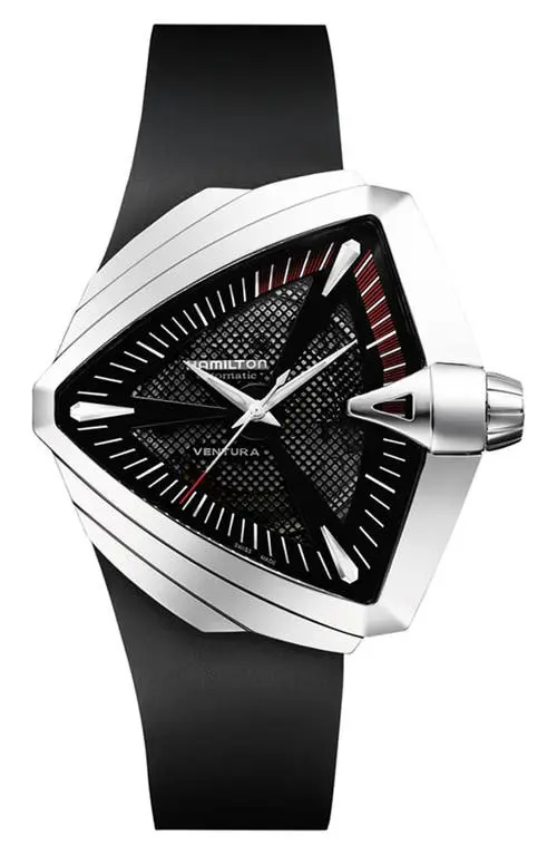 Hamilton Ventura Automatic Strap Watch - Black/silver