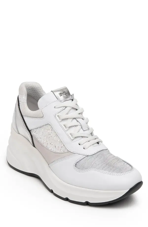 NEROGIARDINI Mixed Media Wedge Sneaker