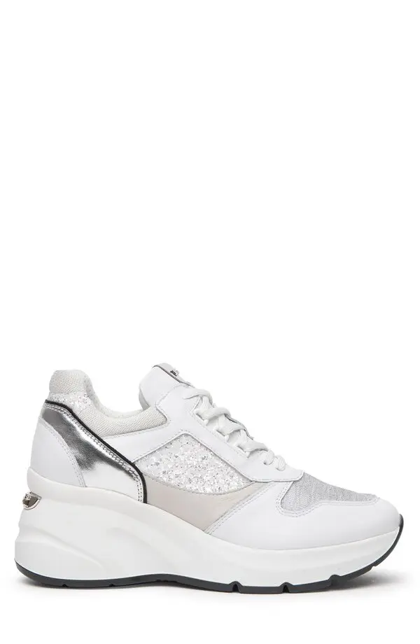 NEROGIARDINI Mixed Media Wedge Sneaker