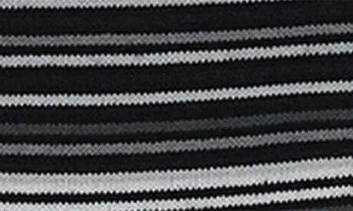Cole Haan Multistripe Crew Socks - Black/grey