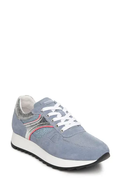 NEROGIARDINI Metallic Glitter Sneaker - Light Blue