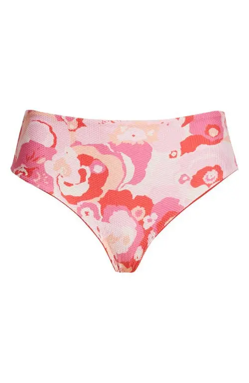 La DoubleJ Print Piqué Swim Bottom - Peonia Rosa