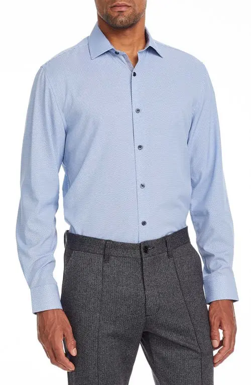 W.R.K Slim Fit Broken Stripe Performance Dress Shirt