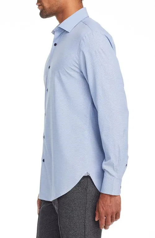 W.R.K Slim Fit Broken Stripe Performance Dress Shirt