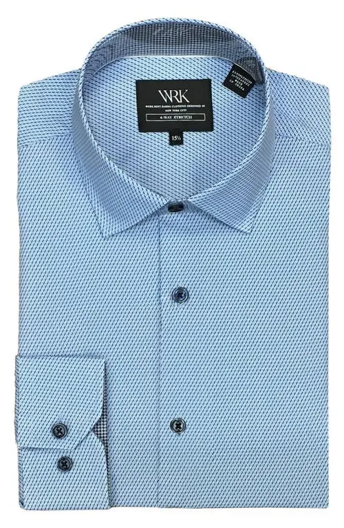 W.R.K Slim Fit Broken Stripe Performance Dress Shirt